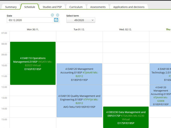 Course enrollment - Savonia AMK